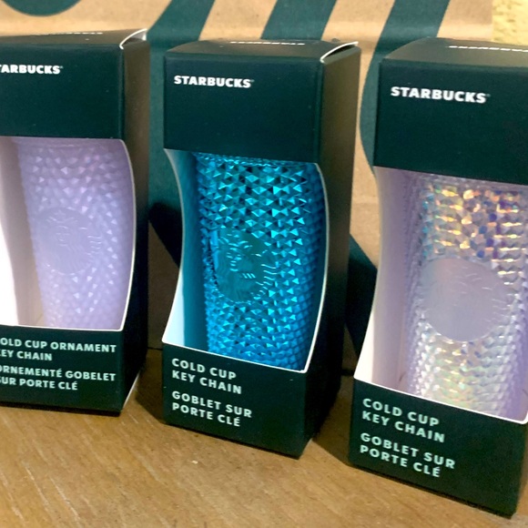 Starbucks | Accessories | New Blue Starbucks Mini Tumbler Keychain ...
